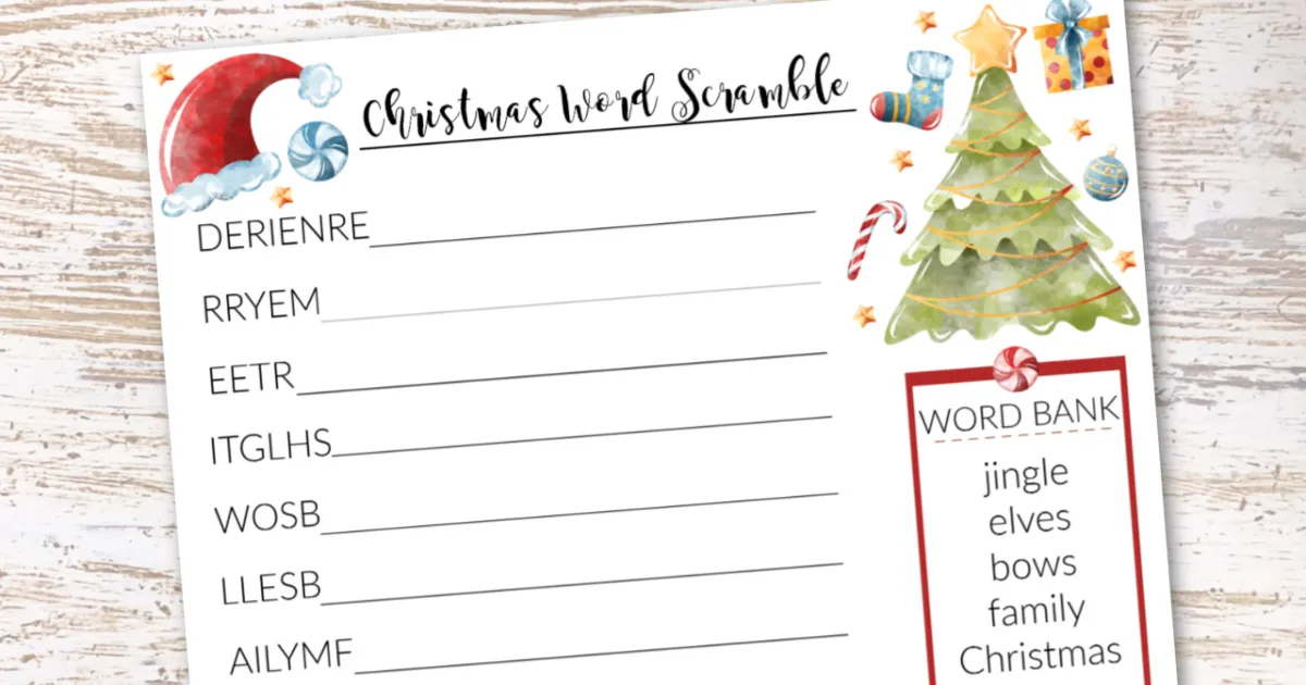 Printable:5svmw7jku5a= Christmas Word Scramble - amaturf